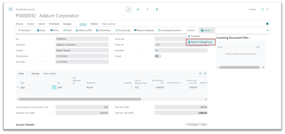 Clever Dynamics - Posting Payments - On Invoice